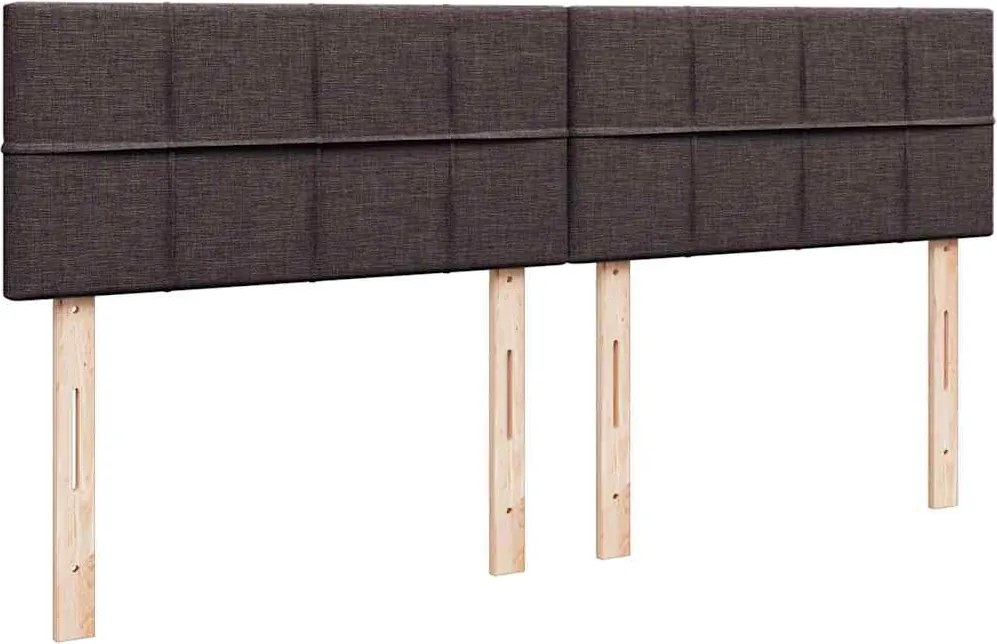 Box spring postel s matrací tmavě hnědá 180x200 cm textil 3287538