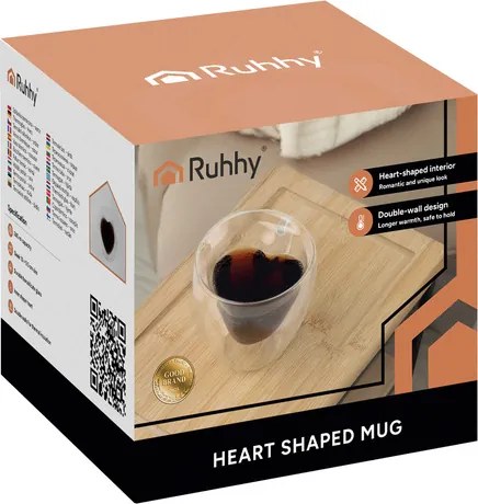Ruhhy Termální sklo 240ml - Ruhha srdce 26906
