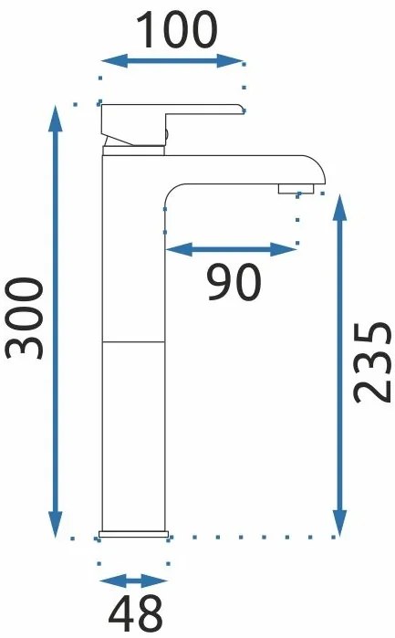Umyvadlová baterie REA BLOOM vysoká zlatá