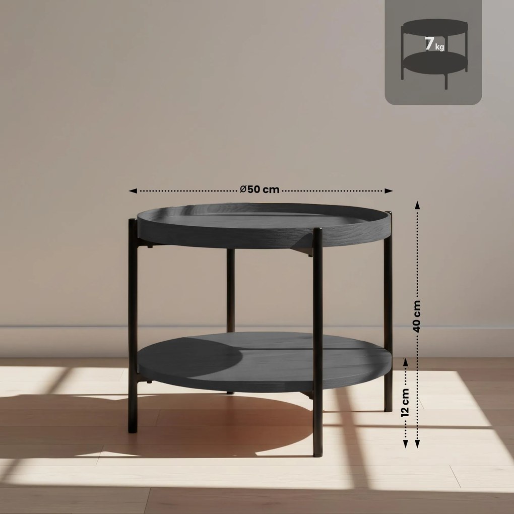 Konferenční stolek Corbitan 50 cm - šedá