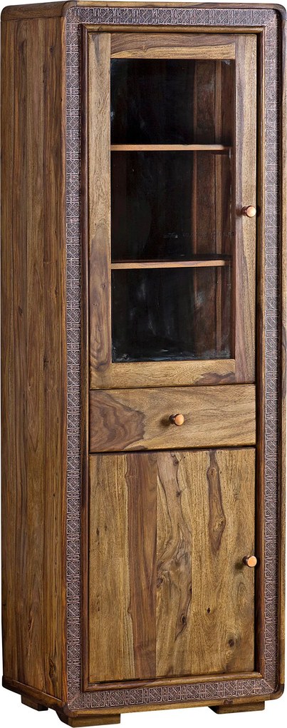 XXXLutz VITRÍNA, barvy sheesham, 60/175/40 cm Landscape - Kredence a vitríny - 001630001808