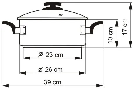 KOLIMAX - české nerezové nádobí Rendlík s poklicí KOLIMAX CERAMMAX PRO COMFORT - granit černý, 26 cm, 4,5 l