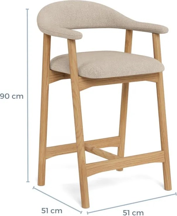 ACTONA Designová barová stolička ADDI písková