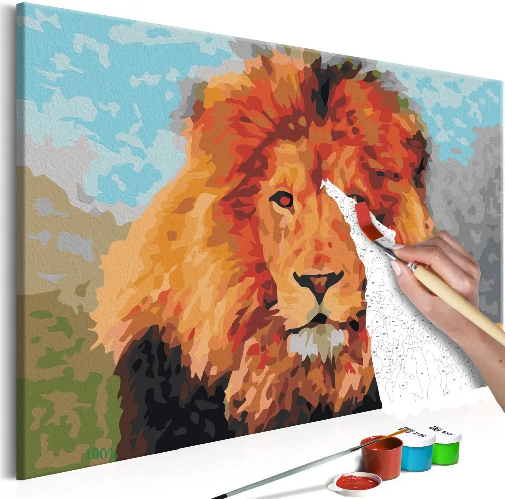 Bimago Malování podle čísel - Lion | 60x40 cm