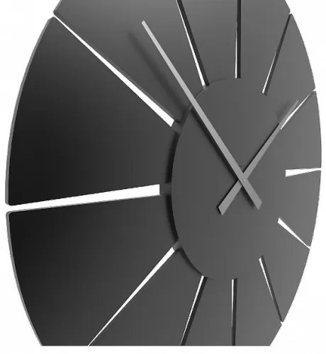 Designové hodiny 10-326 CalleaDesign Extreme L 100cm (více barevných variant) Barva černá klasik-5 - RAL9017 Dýha zebrano - 87