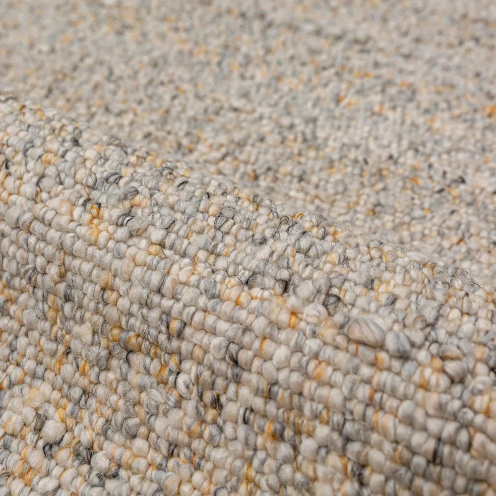 Žlutý/světle šedý ručně tkaný koberec 200x290 cm Finley – Flair Rugs