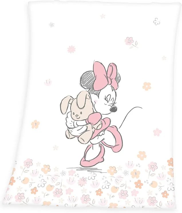 HERDING Soft fleece deka Minnie 100% Polyester 75/100 cm
