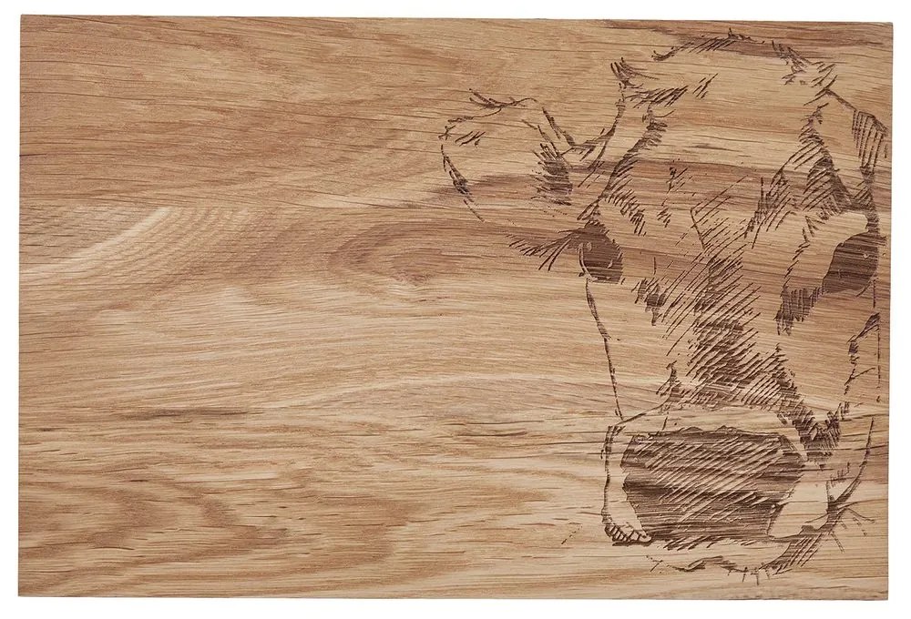 ALPINE LODGE Snídaňové prkénko kráva 30 x 20 cm