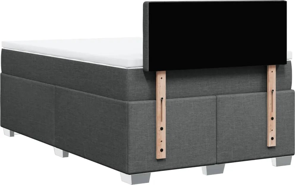 Box spring postel s matrací tmavě šedá 120x190 cm textil 3285842