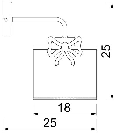 Dětská nástěnná lampa SWEET 1xE27/15W/230V bílá/růžová/mašle