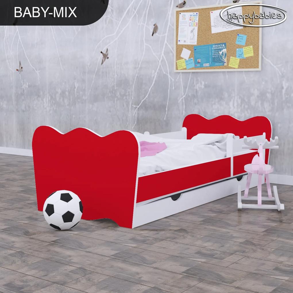 Svět pokojů Dětská postel baby - červená + matrace zdarma Úložný prostor: ANO (+400 Kč), Rozměr: 160x80 cm (+300 Kč)