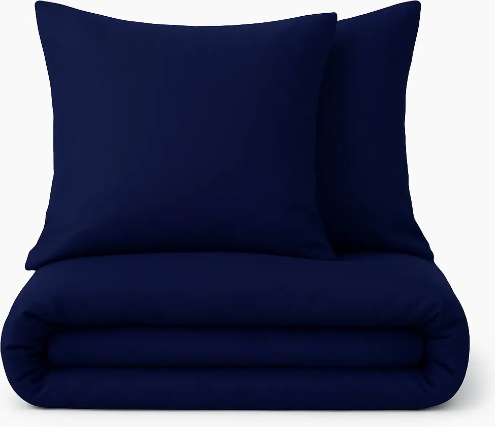 Povlečení tmavě modré bavlněné jednobarevné 160x200 mládežnická navy blue