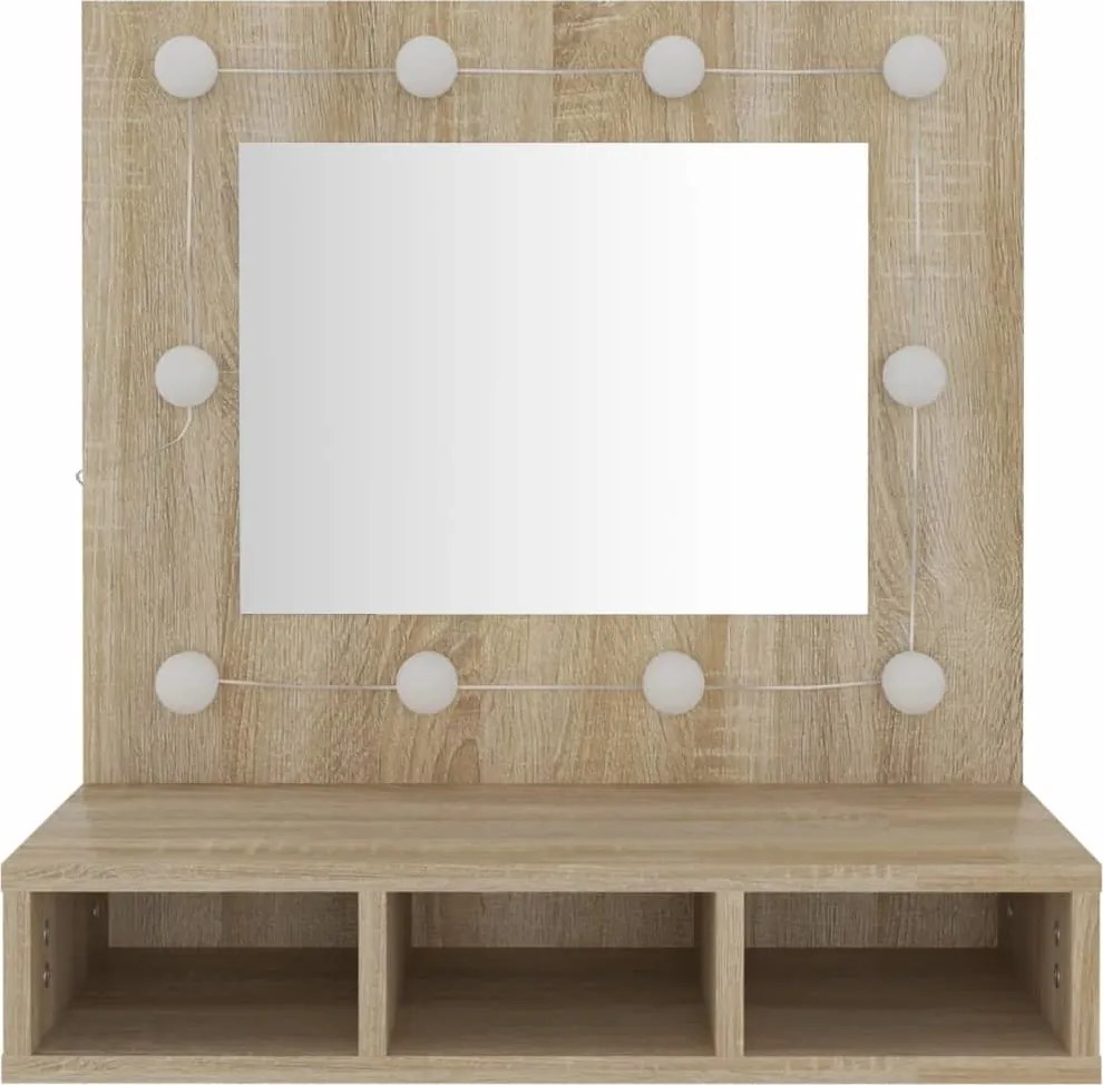 vidaXL Zrcadlová skříňka s LED 60 x 31,5 x 62 cm [808885] Barva: dub sonoma