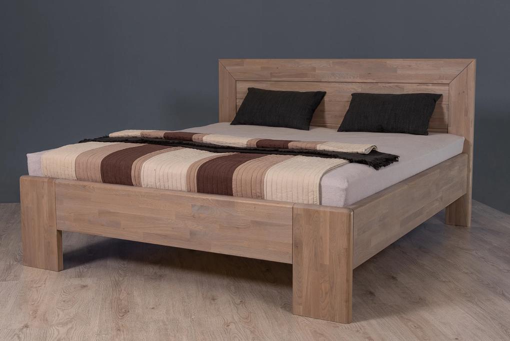 Masivní postel PARIS - Solwo Design Dřevo a odstín oleje: BUK Cink - Olej odstín BO102, Rozměr spací plochy: 160x200