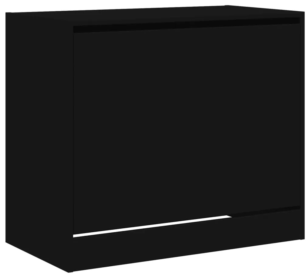 Botník černý 80 x 42 x 69 cm kompozitní dřevo - Default Title