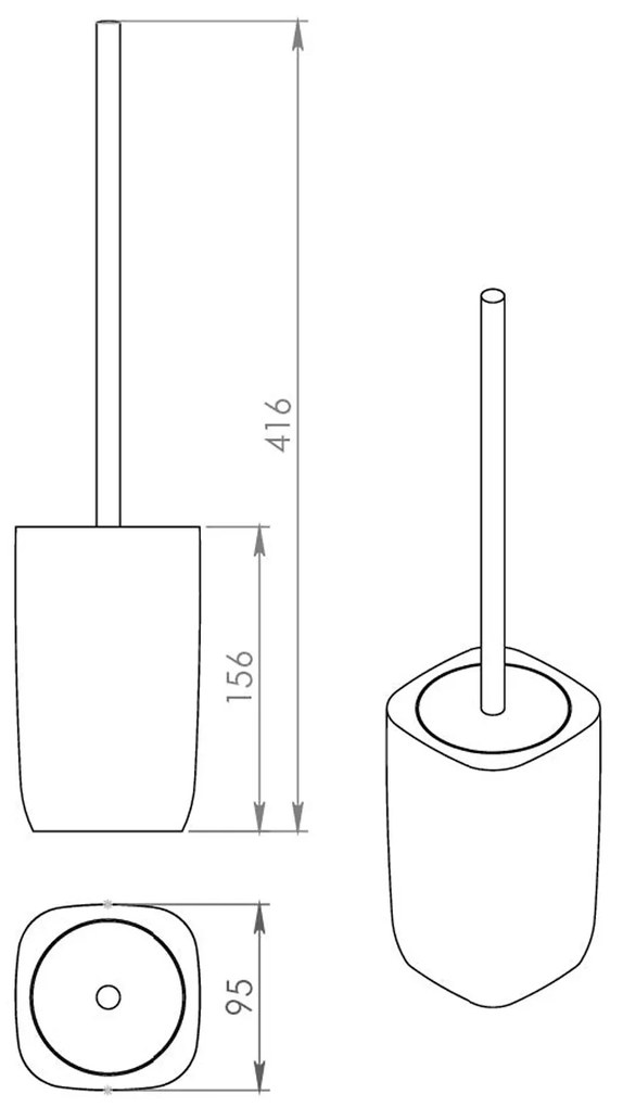 Gedy Gedy, YLENIA WC kartáč na postavení, zelená, YL3307