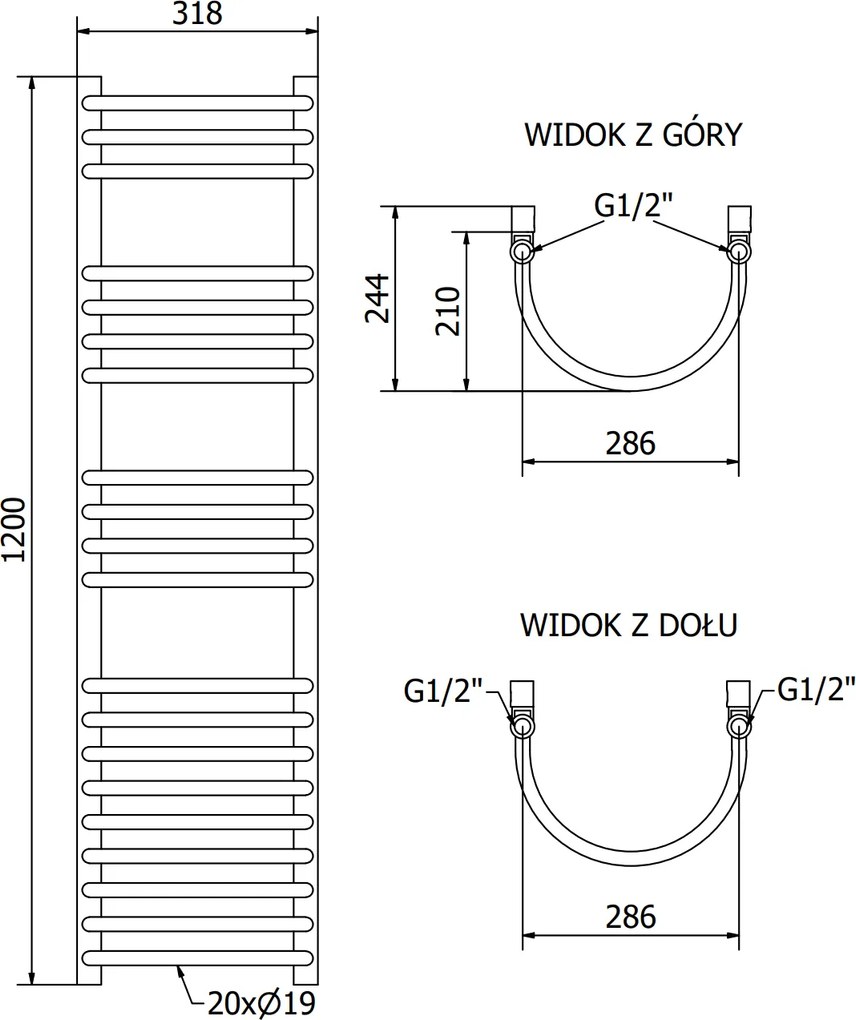 Mexen Eros, elektrické topné těleso 1200 x 318 mm, 600 W, bílá, W112-1200-318-2600-20