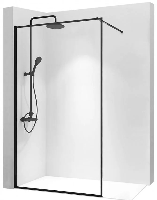 Sprchová zástěna Walk-in Bler Rea K7638 90x195 black