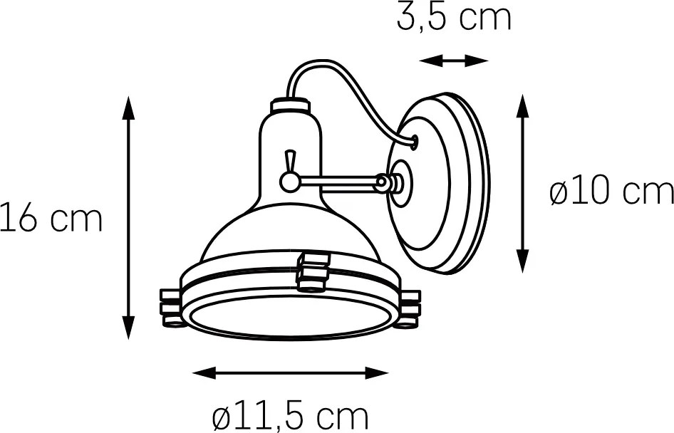 Kaspa NAUTILIUS 20483103 nástěnné svítidlo