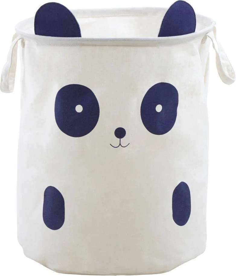 Bílý látkový dětský koš na hračky ø 38x48 cm Mimo Panda Face – Premier Housewares