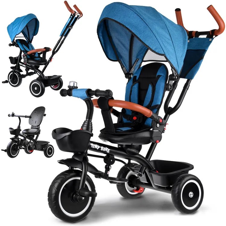 Dětská tříkolka Tiny Bike 3v1 s otočnou střechou