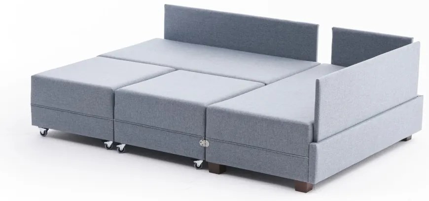 Hanah Home Rohová pohovka FLY modrá pravá 280 cm 825BLC2669