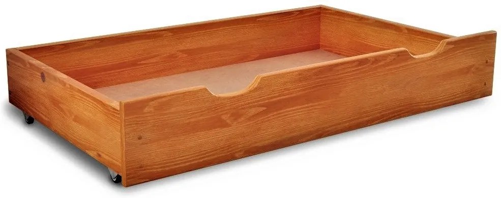 Zvýšený úložný box pod postel 150 cm, olše