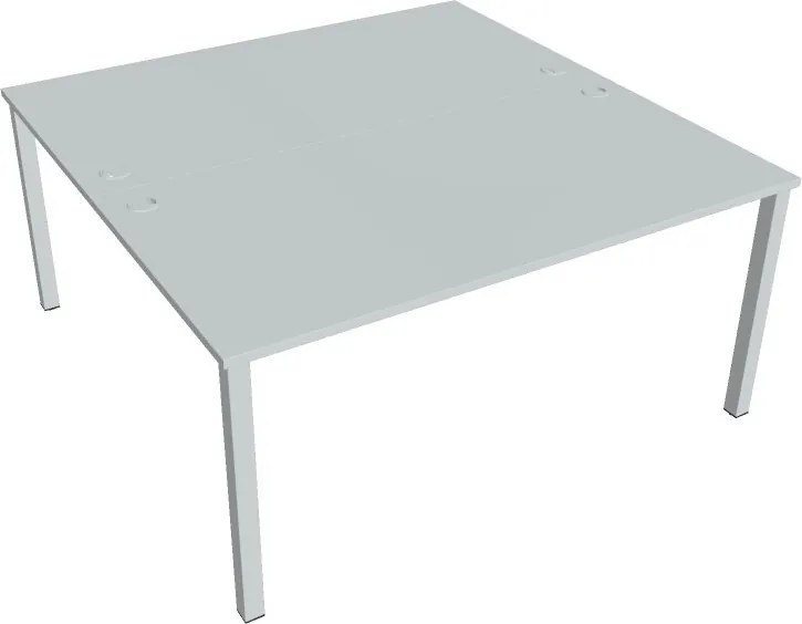 Kancelářský pracovní stůl Hobis USD 1600, deskaakát, černá černá
