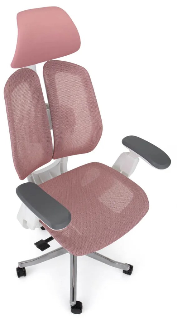 Ergonomická kancelářská židle Liftor Active, růžová (síťovina)