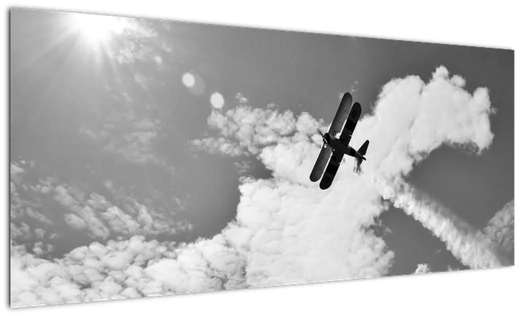Obraz letícího letadla (100x40cm)