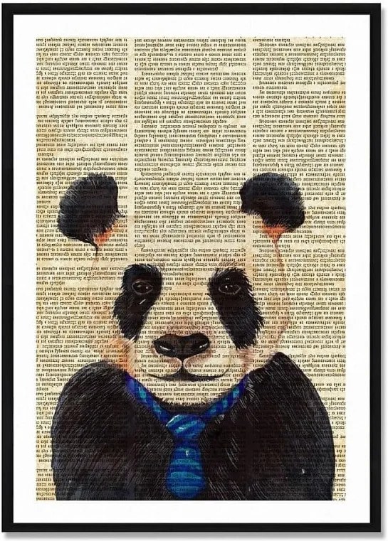 Zarámovaný plakát Really Nice Things Newspaper Panda, 40 x 60 cm