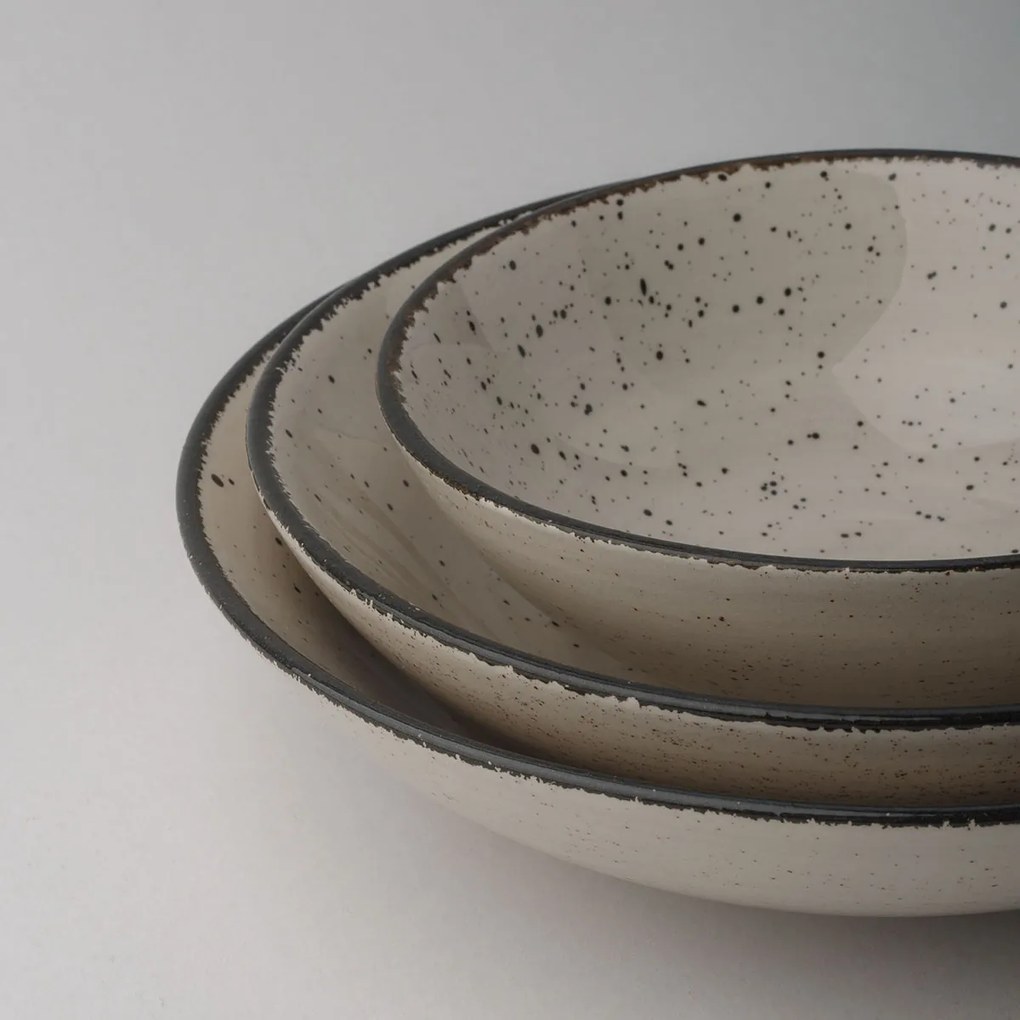 Porcelánový set 16 ks – Gaya Atelier šedé frkané - 453096
