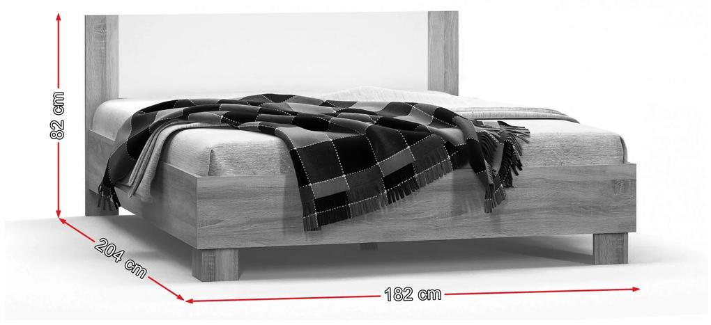 Manželská postel 180 cm Marlon (borovice anderson + dub) (s roštem). 1000610