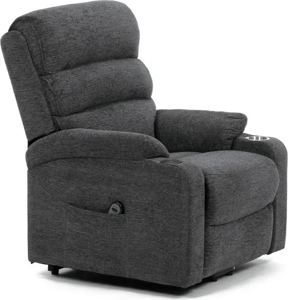 Polohovací křeslo šedé, elektrické TV-S8348 GREY2