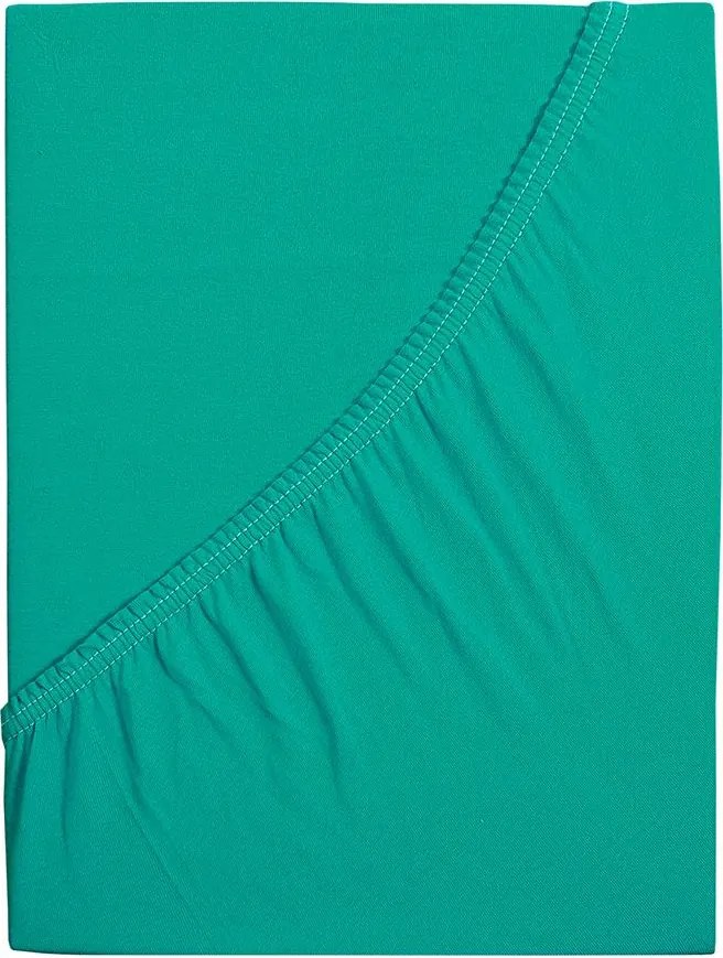 B.E.S. - Petrovice, s.r.o. Prostěradlo JERSEY dětské - Zelený tyrkys 70 x 140