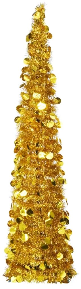 320983 vidaXL Pop-up umělý vánoční stromek zlatý 150 cm PET
