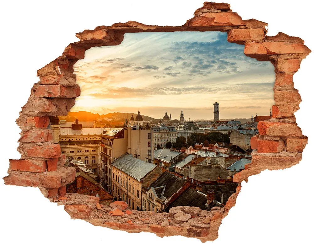 Wallmuralia Fototapeta díra na zeď 3D Východ slunce Lvov 90x70 cm