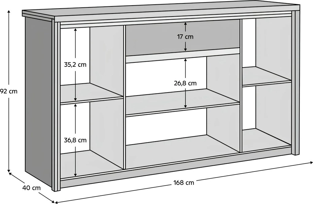 Komoda 4D1S, dub sonoma, NORTY TYP 11