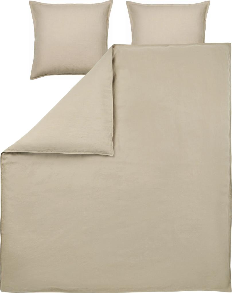 Povlečení Soft Collection se 2 povlaky na polštáře 65 x 65 cm 200 x 210 cm pískové
