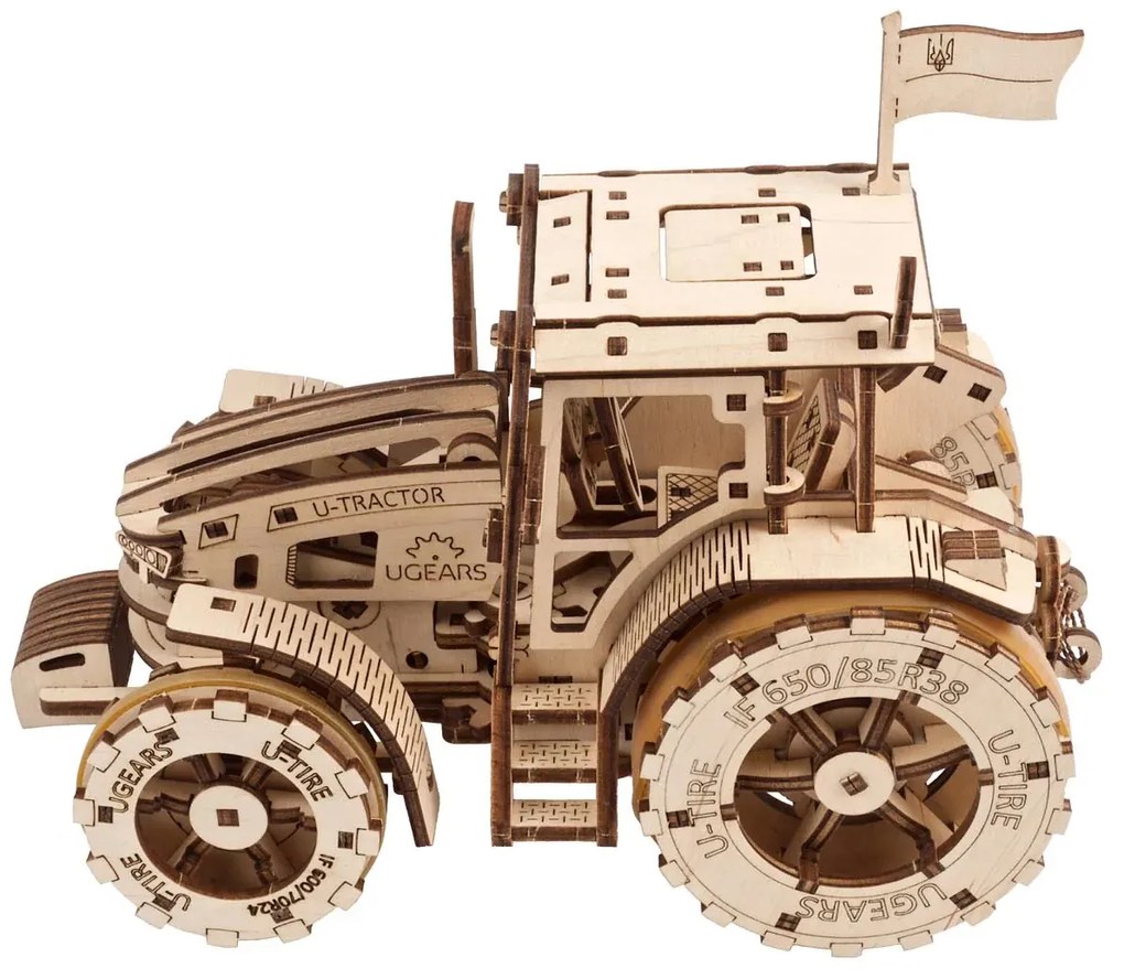 Ugears 3D dřevěné mechanické puzzle Traktor Wins