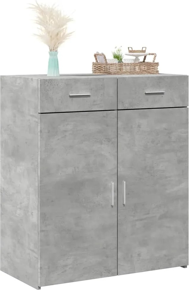 Příborník betonově šedý 80 x 42,5 x 93 cm kompozitní dřevo 3281472