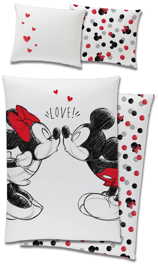 Dětské povlečení Minnie a Mickey Mouse Love