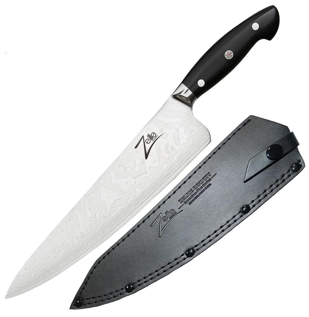 Executive-Plus, 10" kuchařský nůž, 61 HRC, damašková ocel