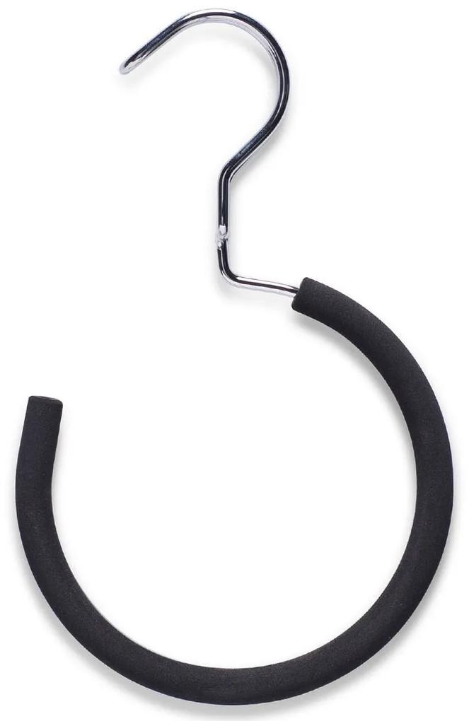 černý věšák na pásky, 26 x 16 cm, ZELLER (4003368171326) | BIANO