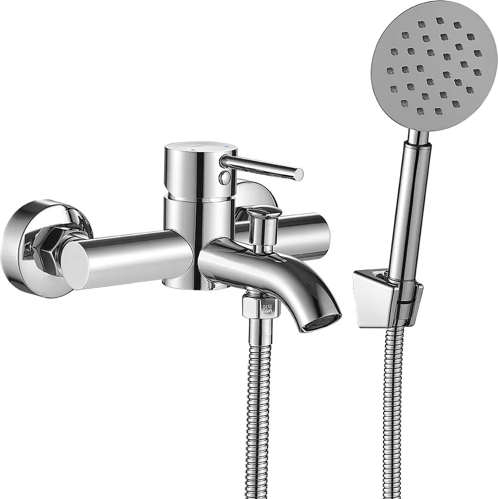Kuchinox Noia, nástěnná vanová baterie s ruční sprchovou soupravou, chromová, LAV-BNK_011D