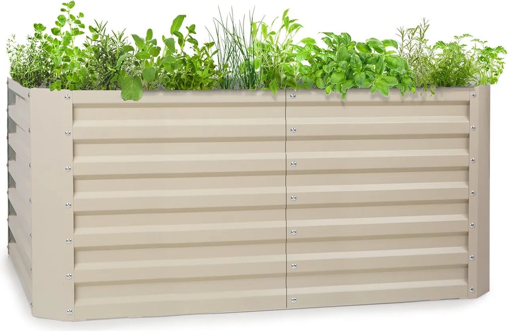 Blumfeldt Blum High Grow Straight, vyvýšený záhon, 120 x 60 x 60 cm, 432 l, ocel