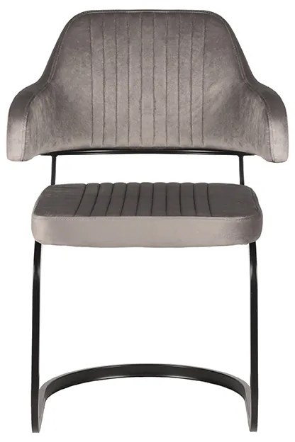 LABEL51 jídelní židle OTTA šedá samet Color: Grey UK-30.126