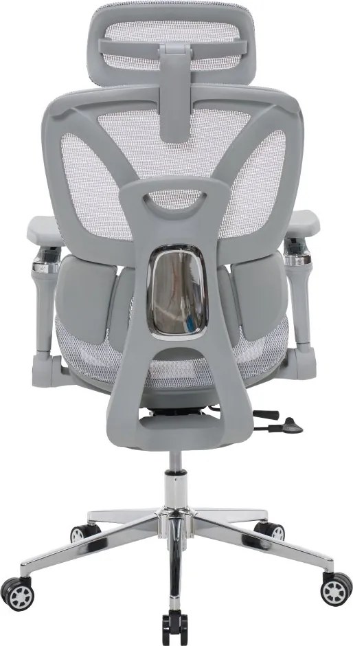 Kancelářská ergonomická židle PORTE II — síťovina, šedá