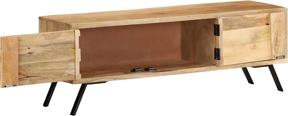 TV stolek 110 x 30 x 40 cm masivní mangovníkové dřevo 328312