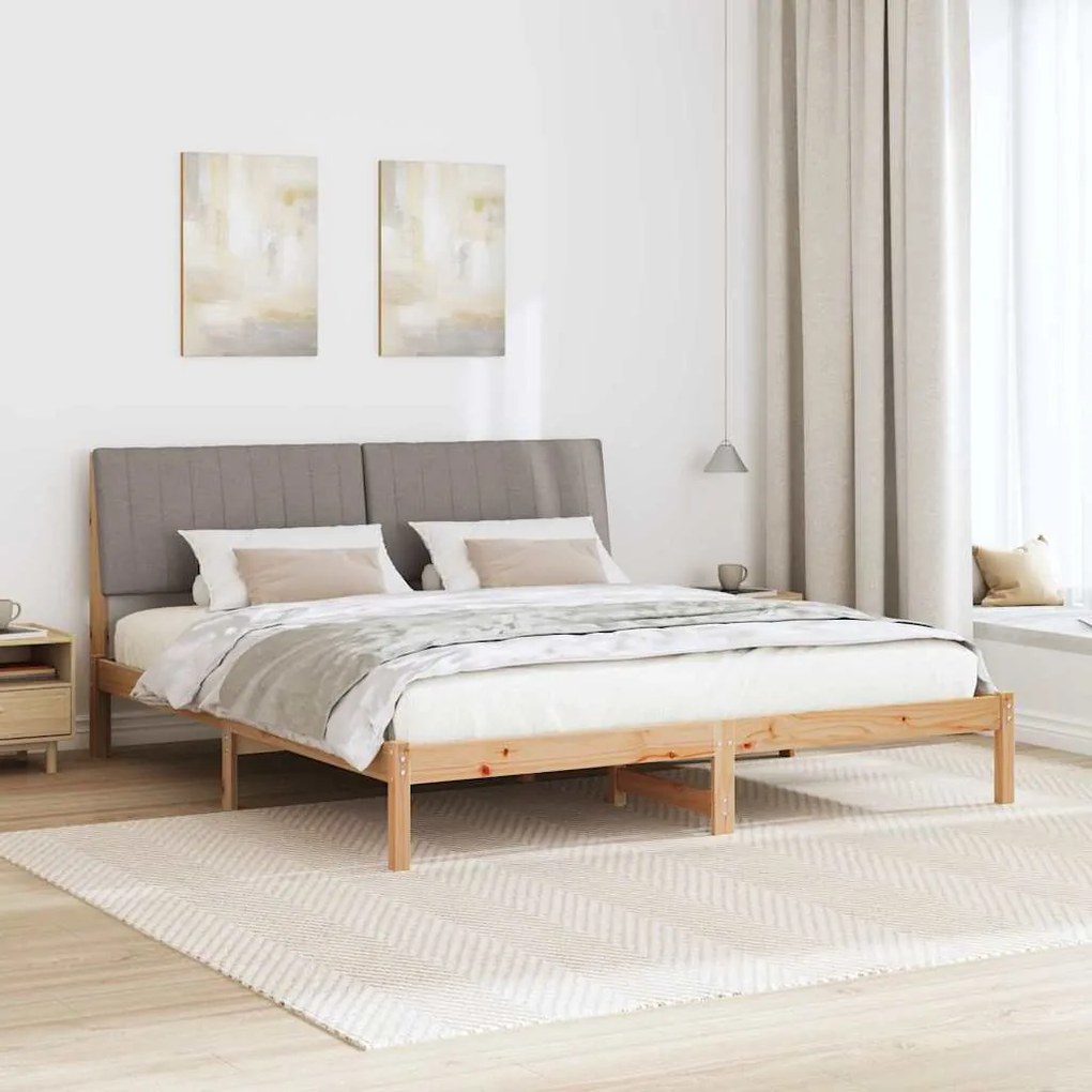 Rám postele s čelo Hnědá 180 x 200 cm Masivní borové dřevo 3394406